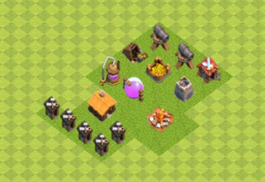 Kumpulan Base Town Hall 1 Clash of Clans (War, Hybrid, Trophy, Farming ...