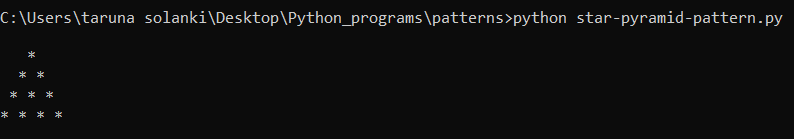 Program To Print Star-Pyramid-Pattern In Python ~ Appychip