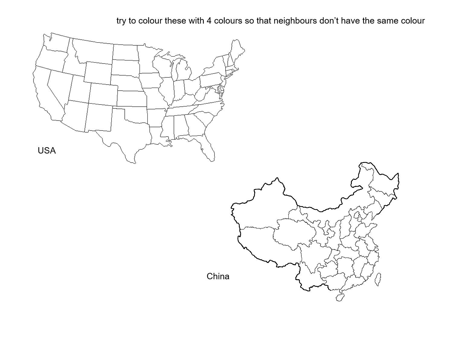 4 Color Theorem Of United States Map - Map