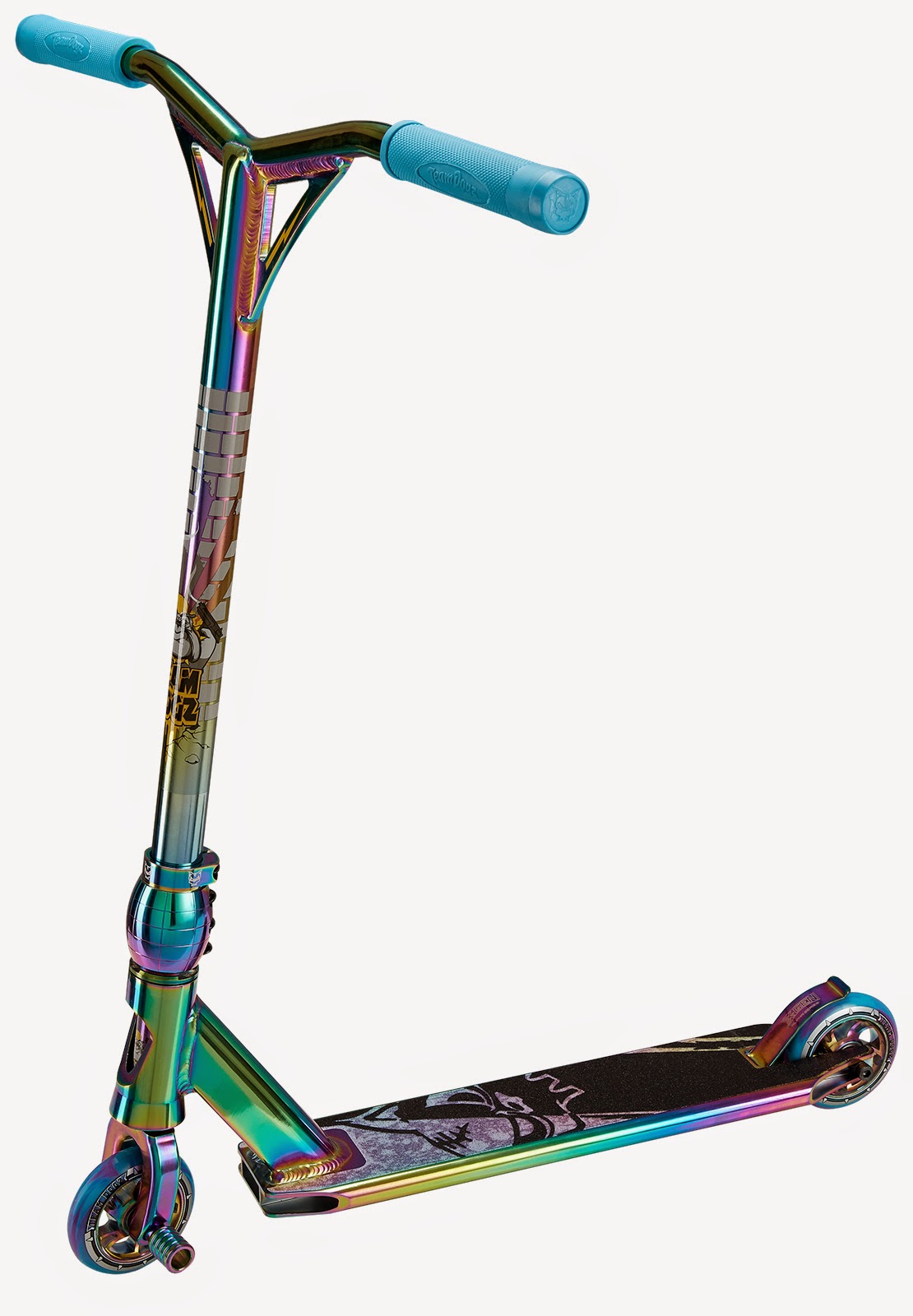 Team Dogz Scooters: Petrol Rainbow Neo Chrome Scooter BACK IN STOCK