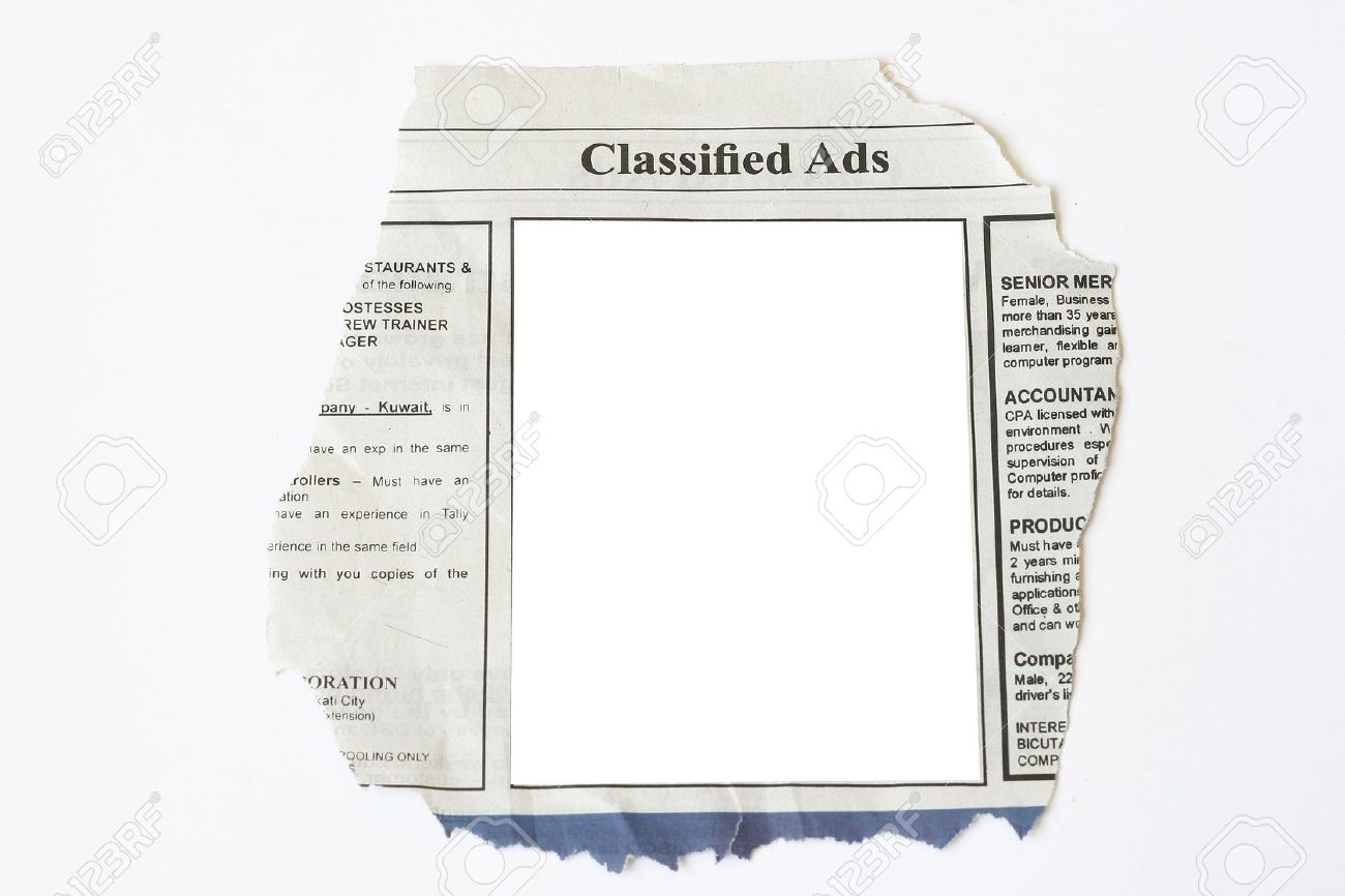 Newspaper Classifieds Template ~ Medical Resume