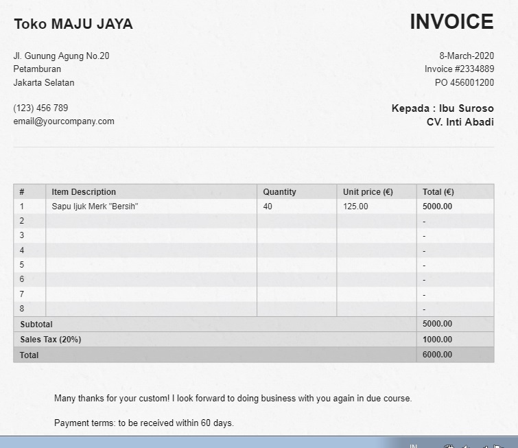 5 Situs Bikin Bon Faktur Online Instan Dan Gratis