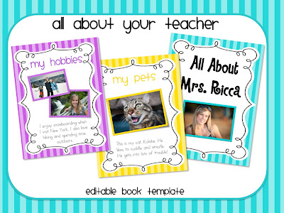 Mrs. Ricca's Kindergarten: All About Your Teacher Book