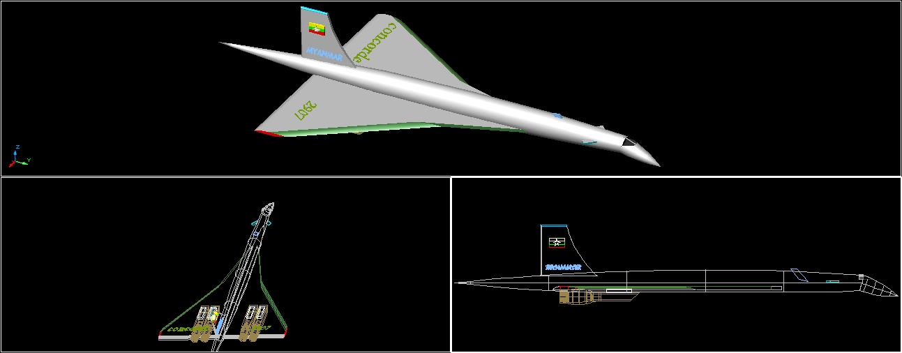 Wingate SAI: my AutoCAD Design of Concorde plane!