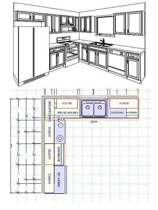 kitchen idea design and dimensions