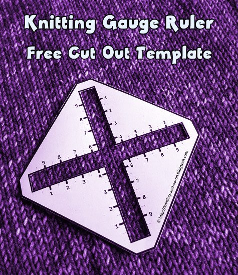 Knitting and so on: Knitting Gauge Ruler - Cut Out Template