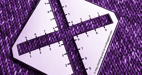 Knitting and so on: Knitting Gauge Ruler - Cut Out Template