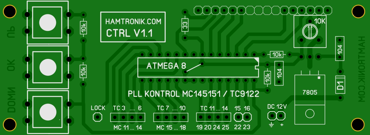 Kontrol LCD MC145151 dan TC9122 dengan Atmega8 ( V1.1 ) hamtronik