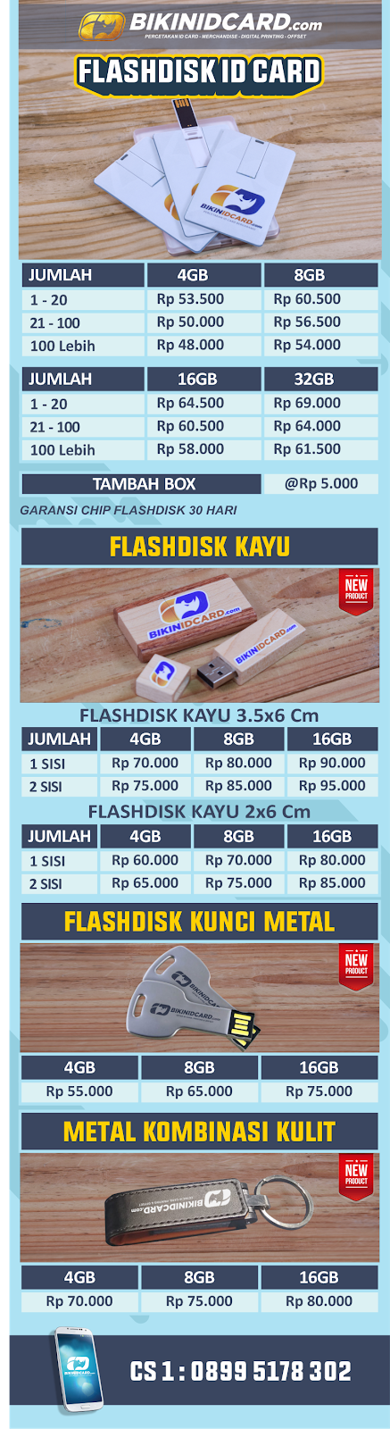 FLASHDISK KARTU: HARGA FLASHDISK ID CARD