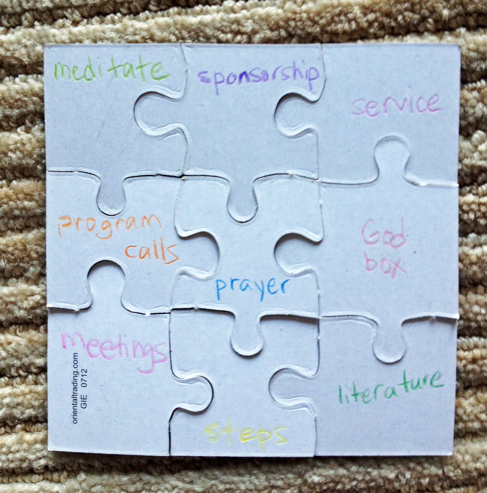 Creative Guide Through the 12 Steps: Step 12 Puzzle Project