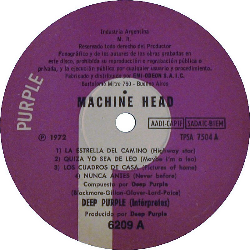 Intersticio: DEEP PURPLE, Machine Head: El disco de nuestras infancias ...