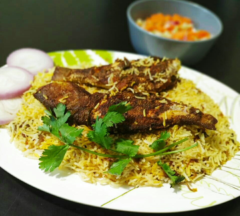 Fish biryani