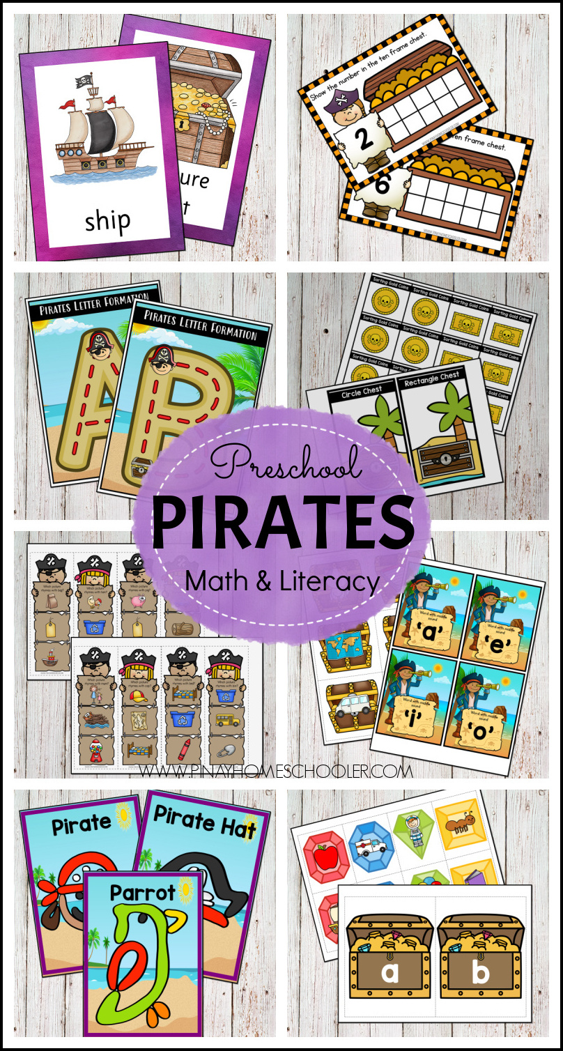 Pirates Preschool Math and Literacy Mini Unit | The Pinay Homeschooler