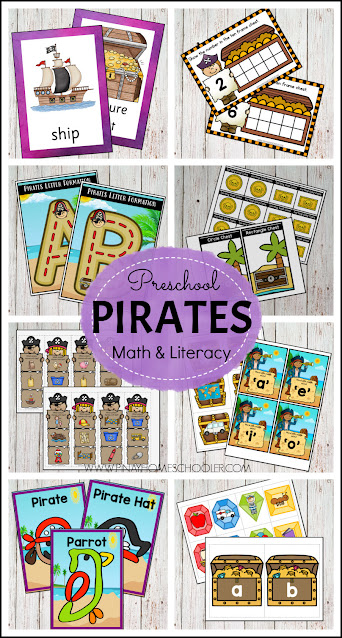 Pirates Preschool Math and Literacy Mini Unit | The Pinay Homeschooler