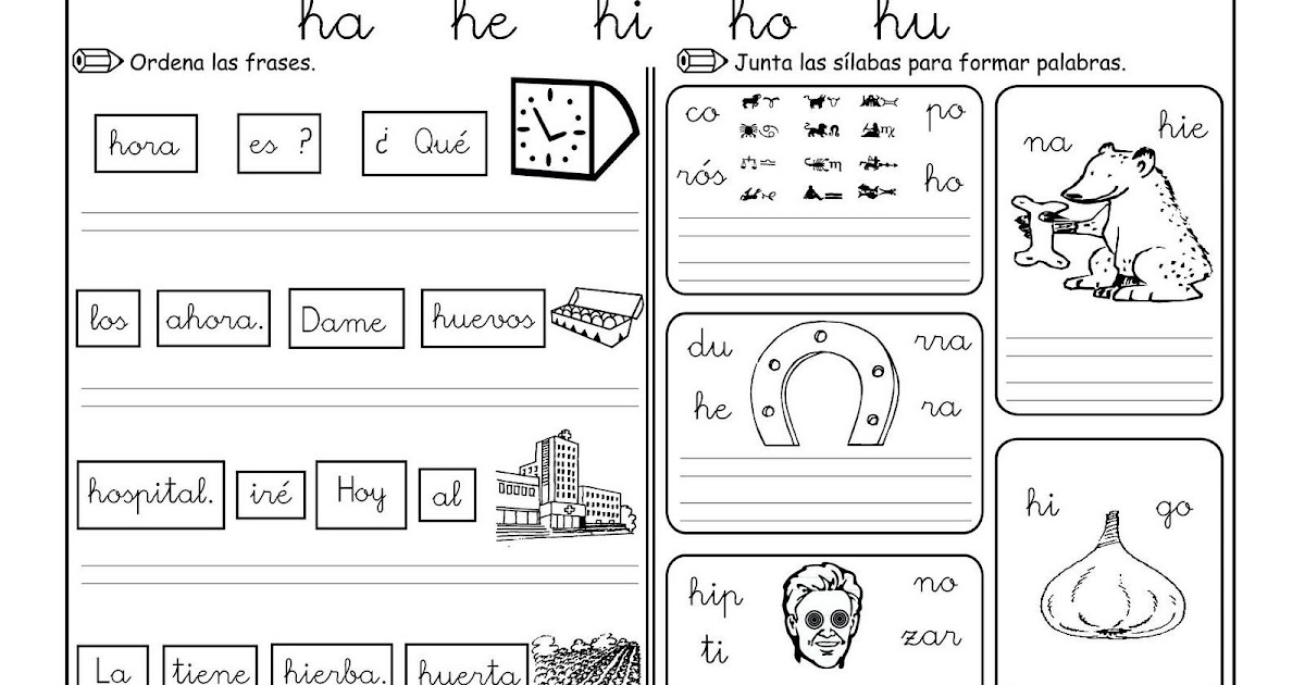 La clase de Marta: LA LETRA H h