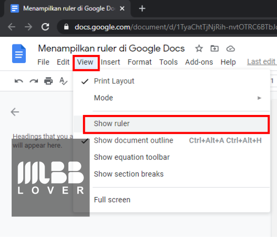 Menampilkan Ruler (Penggaris) di Google Docs dan Cara Penggunaannya ...