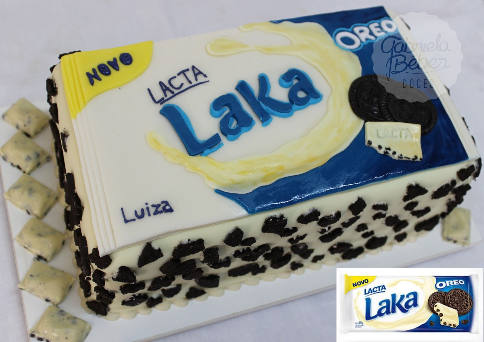Gabriela Beber - Bolos e Doces Personalizados: Bolo Laka com Óreo