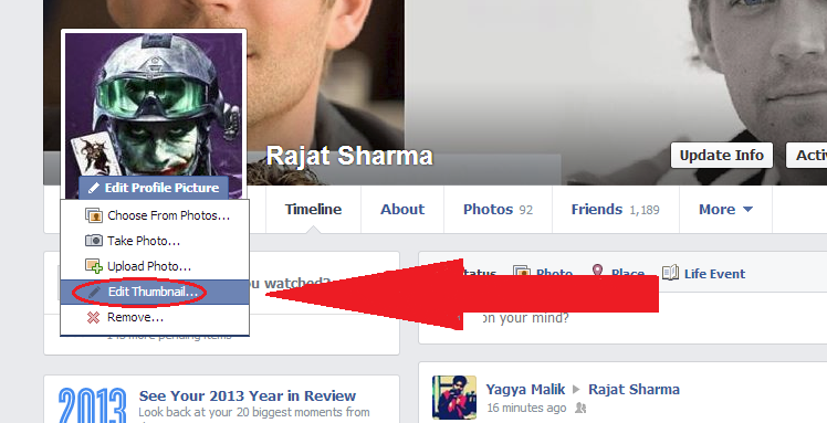 HOW TO USE TWO DIFFERENT PICTURES AS PROFILE PIC ON FACEBOOK ~ TIGER REPACK