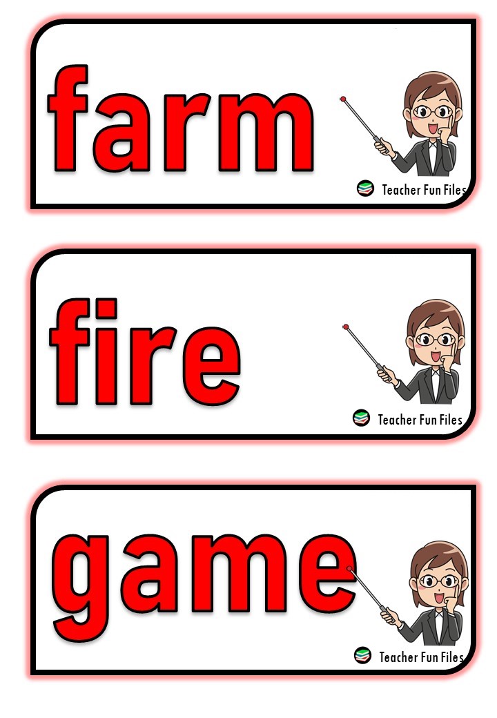 Teacher Fun Files: Common English Words | Flashcards