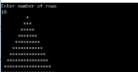 All C Programs: Program 20:To Print Diamond for given number of rows