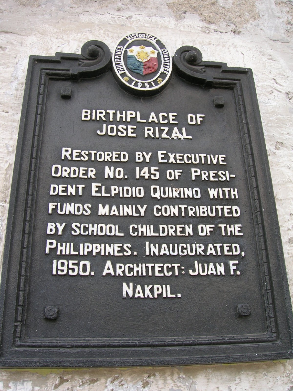 Joy Posadas writes...: Happy birthday Jose Rizal