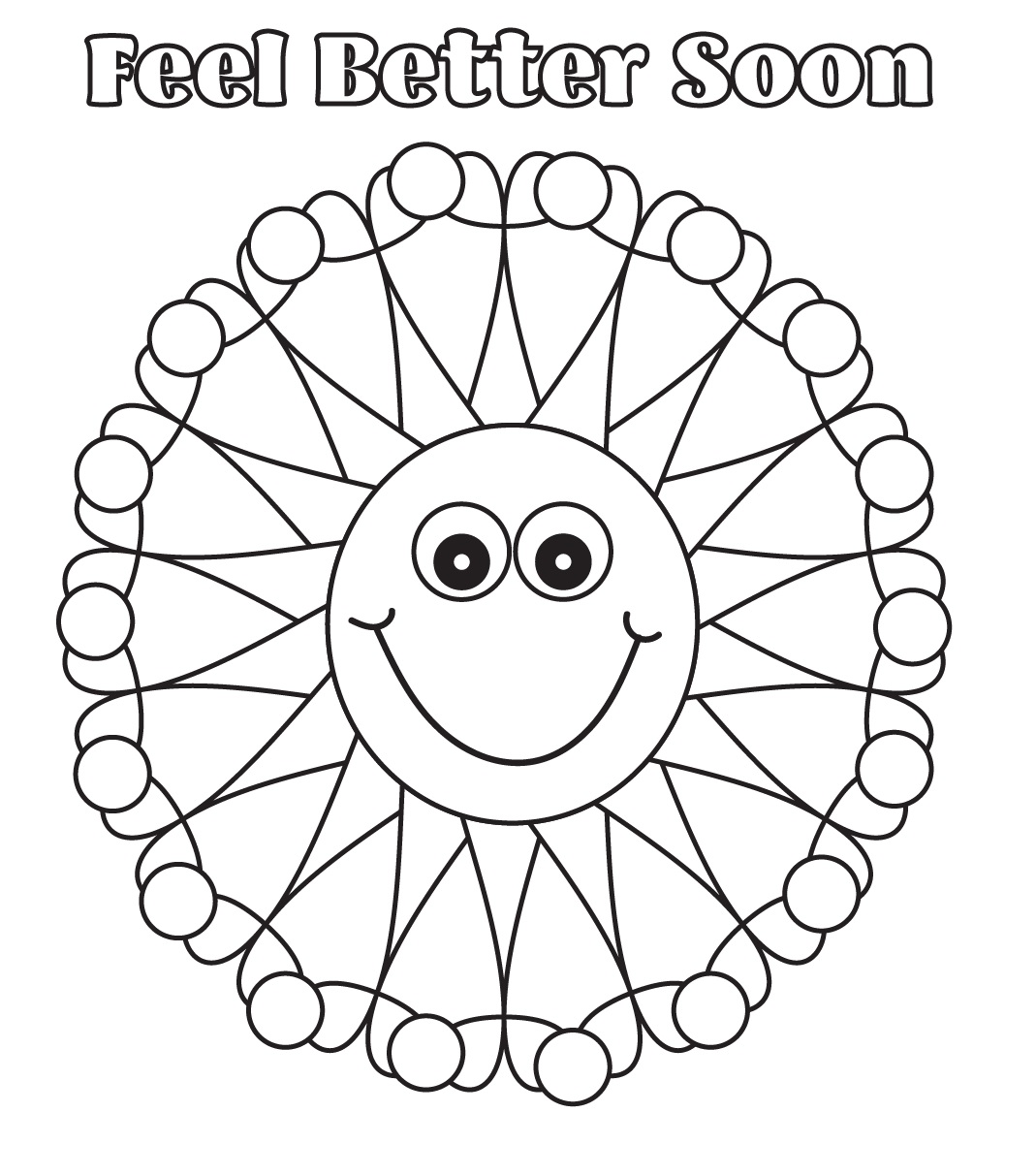 Get well soon coloring pages