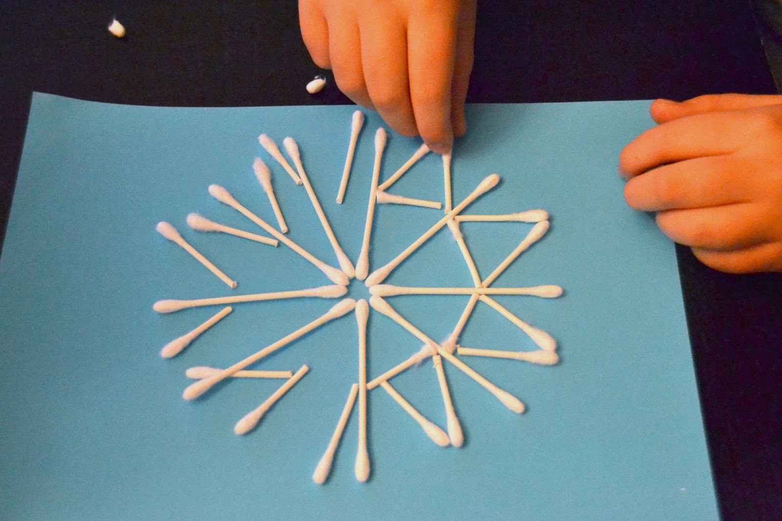 Q Tip Snowflakes