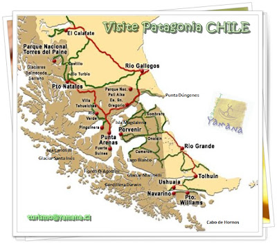 turismo yamana: Mapa Region Magallanes