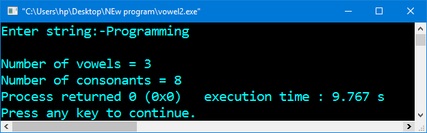 Program In C C To Count The Number Of Vowels And Consonants In A Program In C C To Count The Number Of Vowels And Consonants In A
