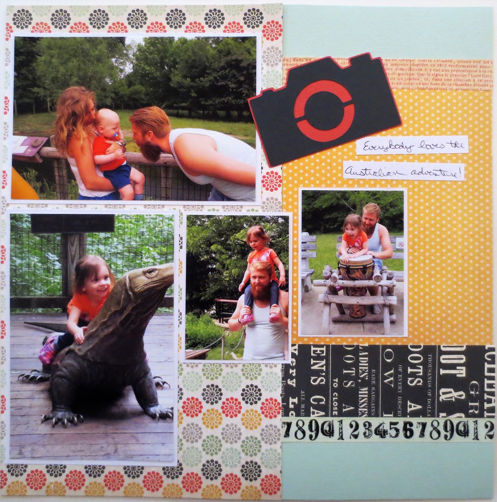 Random Memories: Two Page Scrapbook Layout - "Outback"