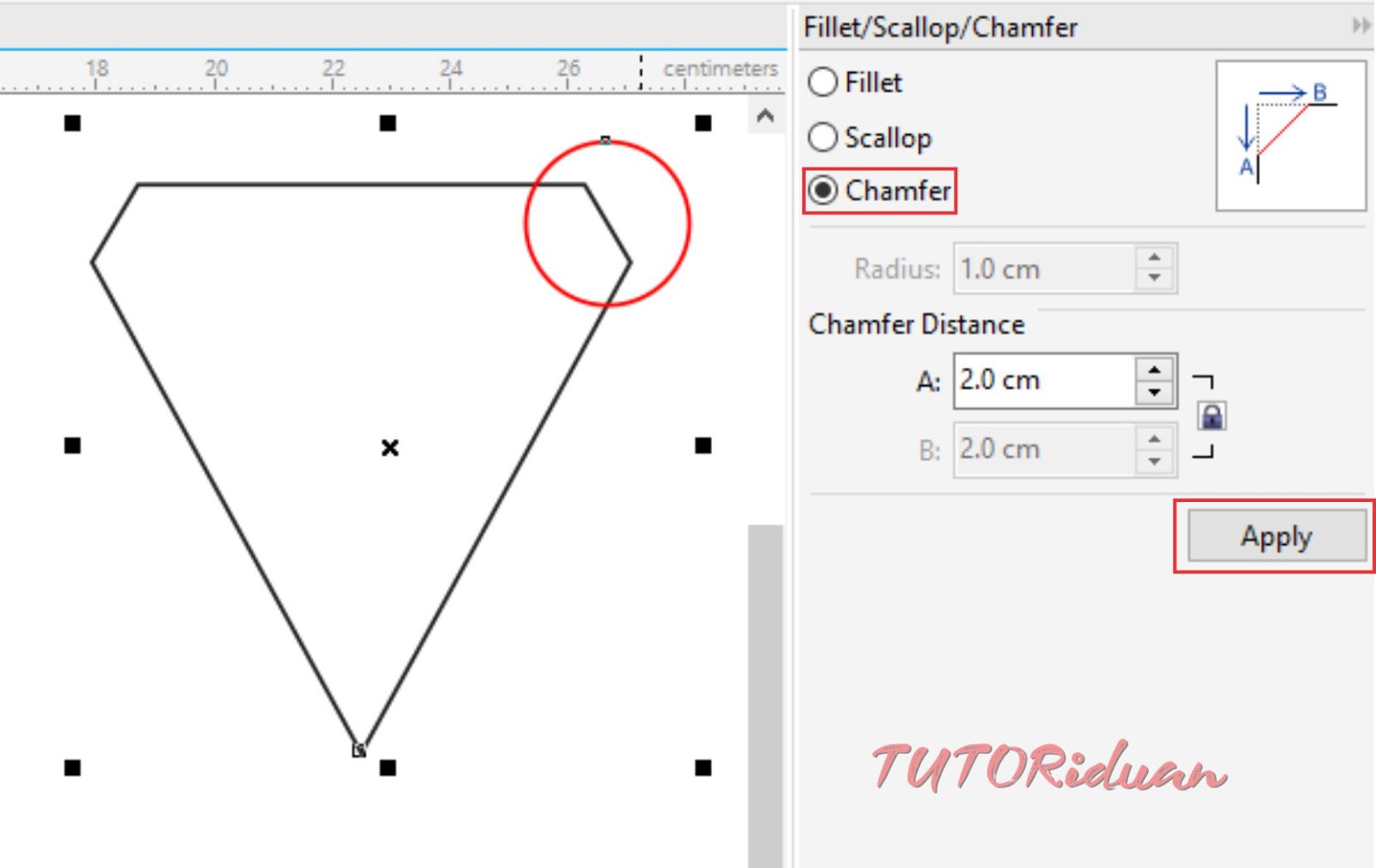 Cara Membuat Sudut Tumpul MUDAH dan CEPAT dengan CorelDRAW - TUTORiduan.com