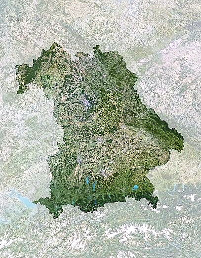 Munich and Company: Une carte aérienne de la Bavière