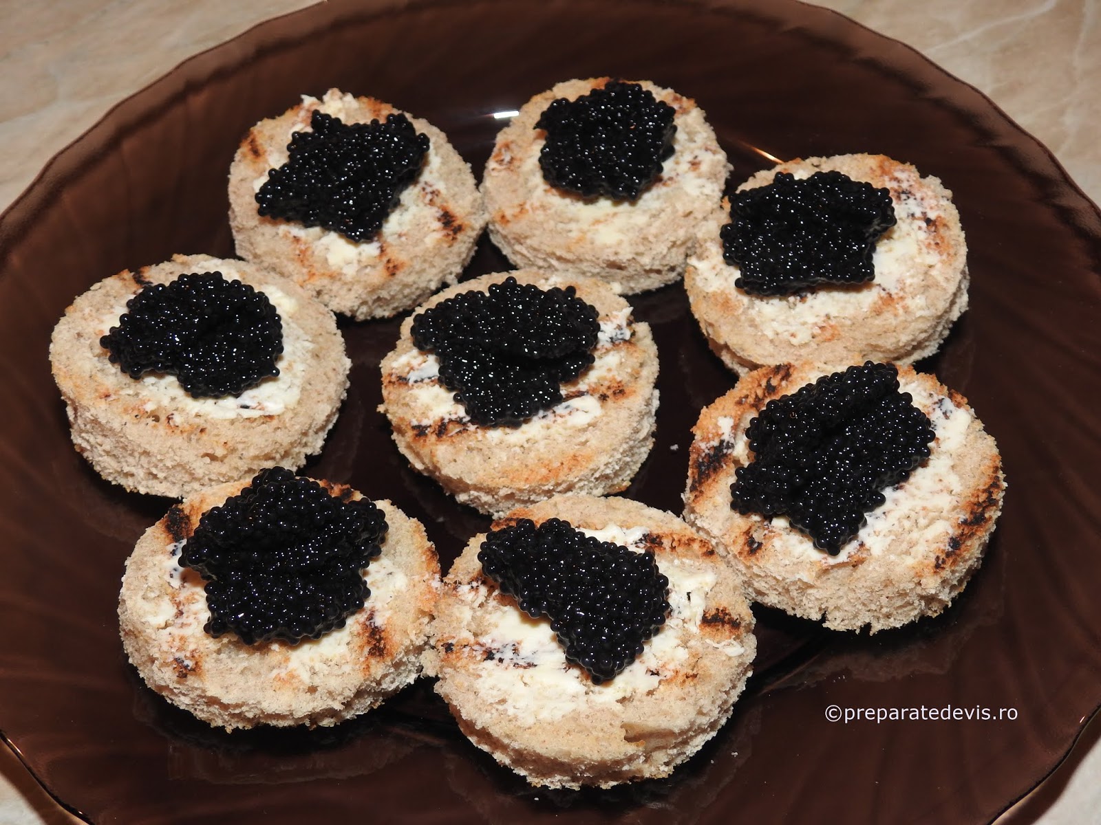 Tartine cu icre negre reteta | Preparatedevis.ro