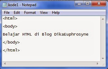 Mengenal dan Belajar Menulis Kode HTML - Dika AW