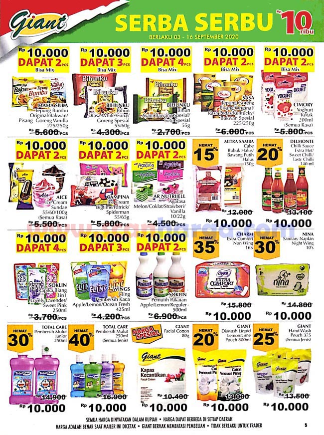 Katalog Promo Giant Terbaru 17 - 30 September 2020 - scanharga | Harga ...