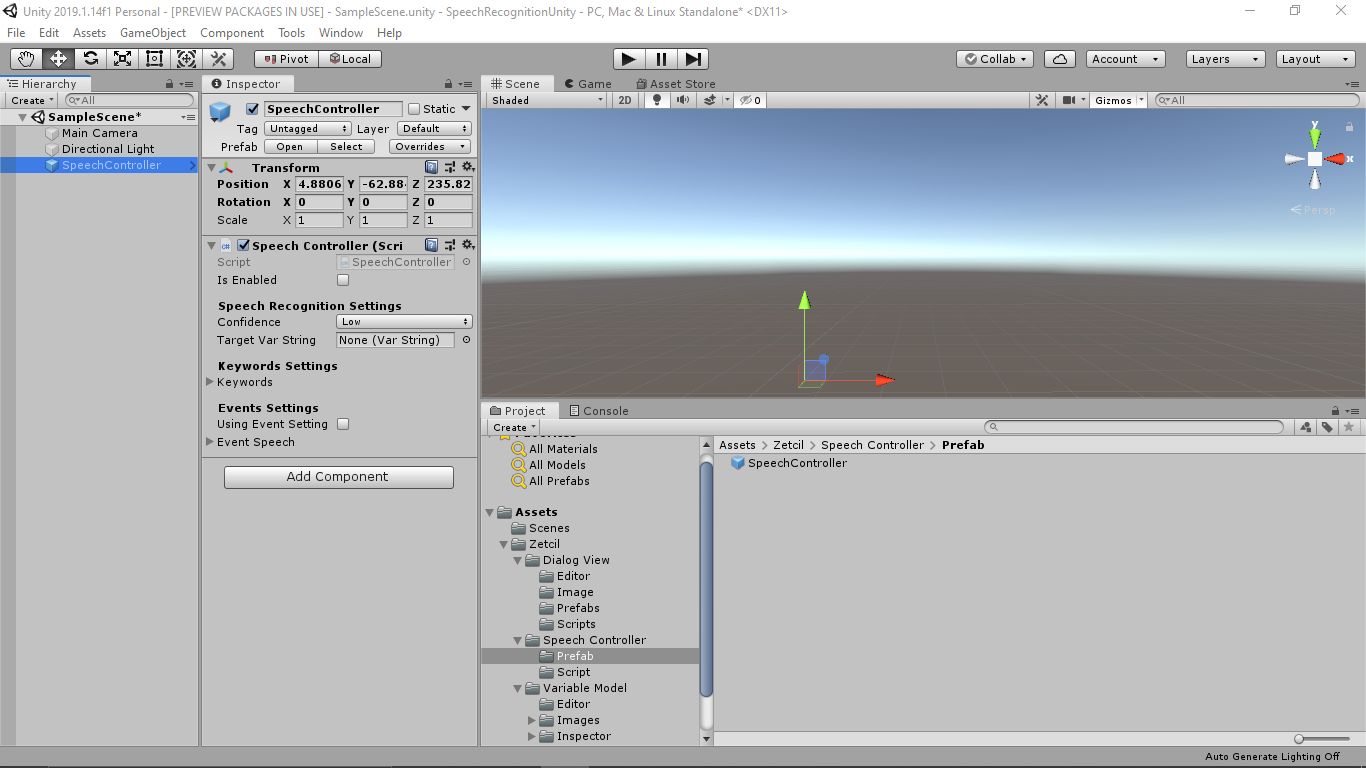 Unity Speech Recognition Tutorial 01 Hello World