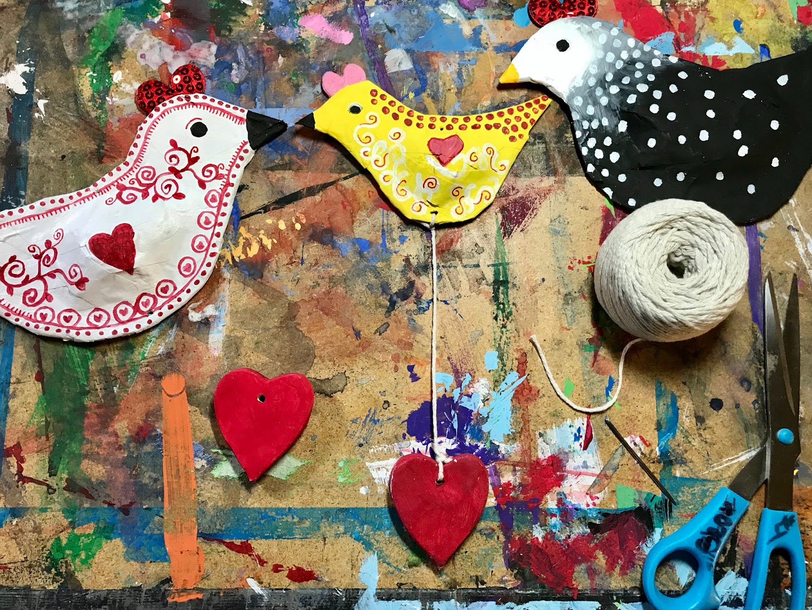 that artist woman: Valentine Lovebirds