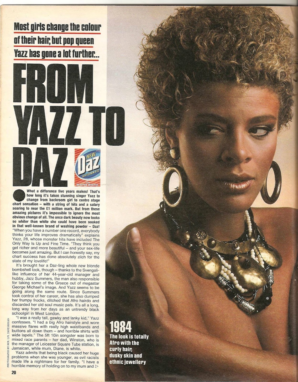 Top Of The Pop Culture 80s: Yazz Sunday Magazine 1989