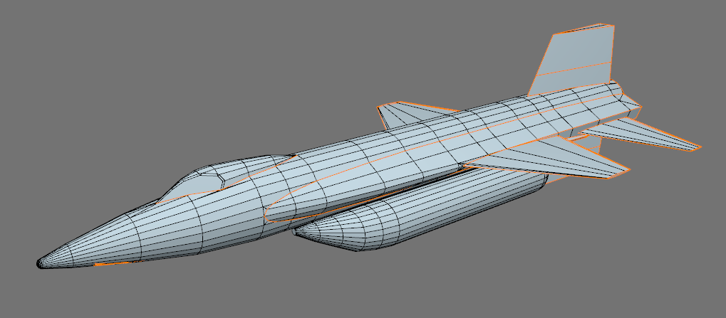 Desktopsimmer's 3D Models: North American Aviation X-15 (part 1)