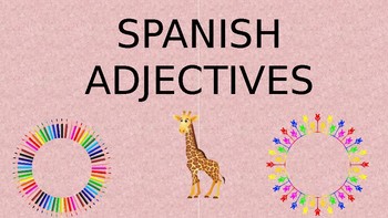For Spanish Teachers : ADJETIVOS