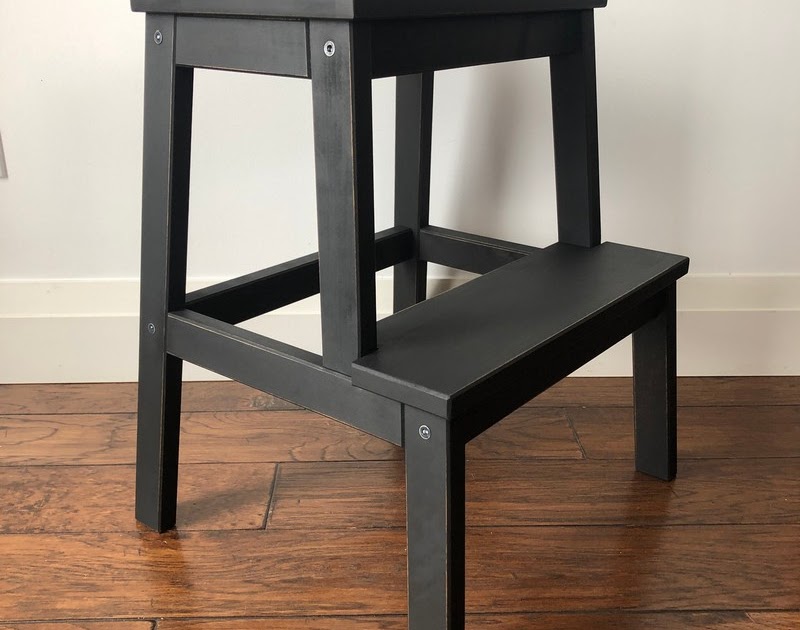 Worn & Weathered Black IKEA Stool