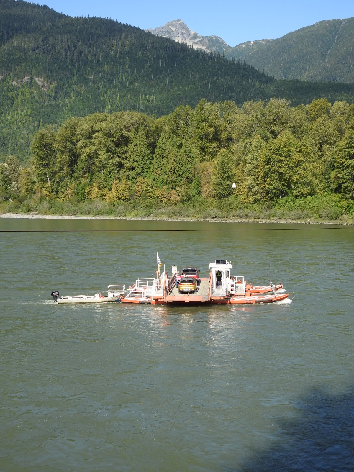 The view from here: Usk Ferry, Usk, British Columbia