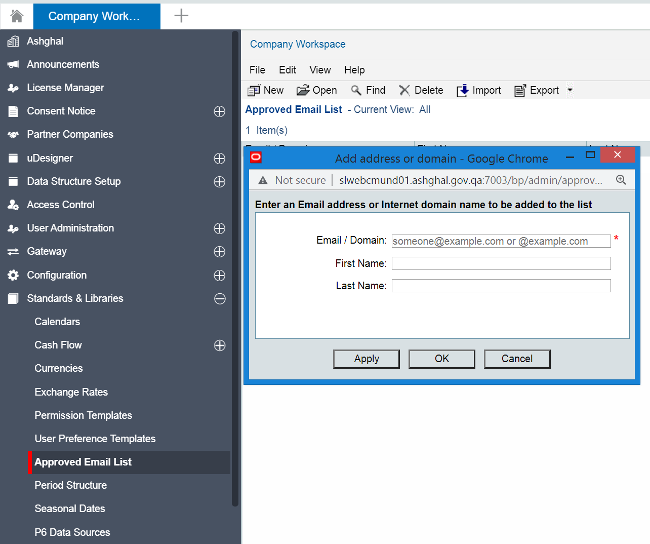 Xplore Oracle Unifier: How to Send email notifications to external ...