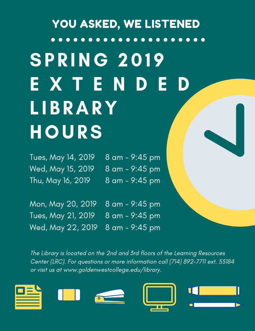Golden West College Library Newsletter