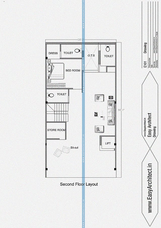 26 x 50 house plan