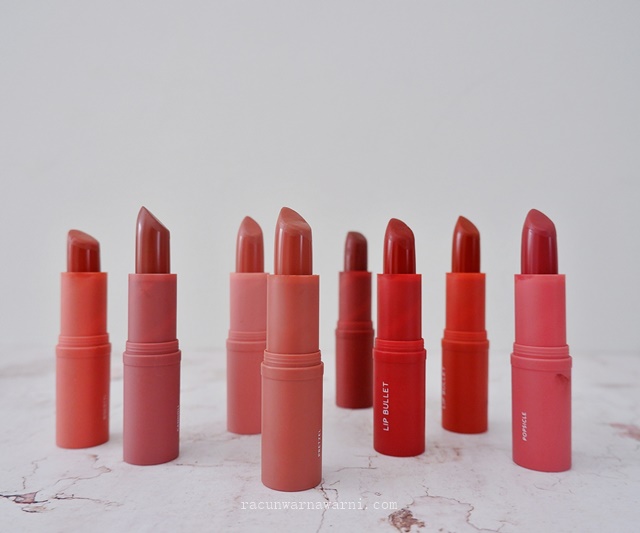 Review BLP Lip Bullet - Swatch All Shades - Racun Warna-Warni