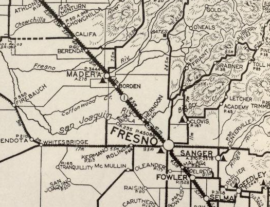 Old US Route 99 through Madera on Gateway Drive
