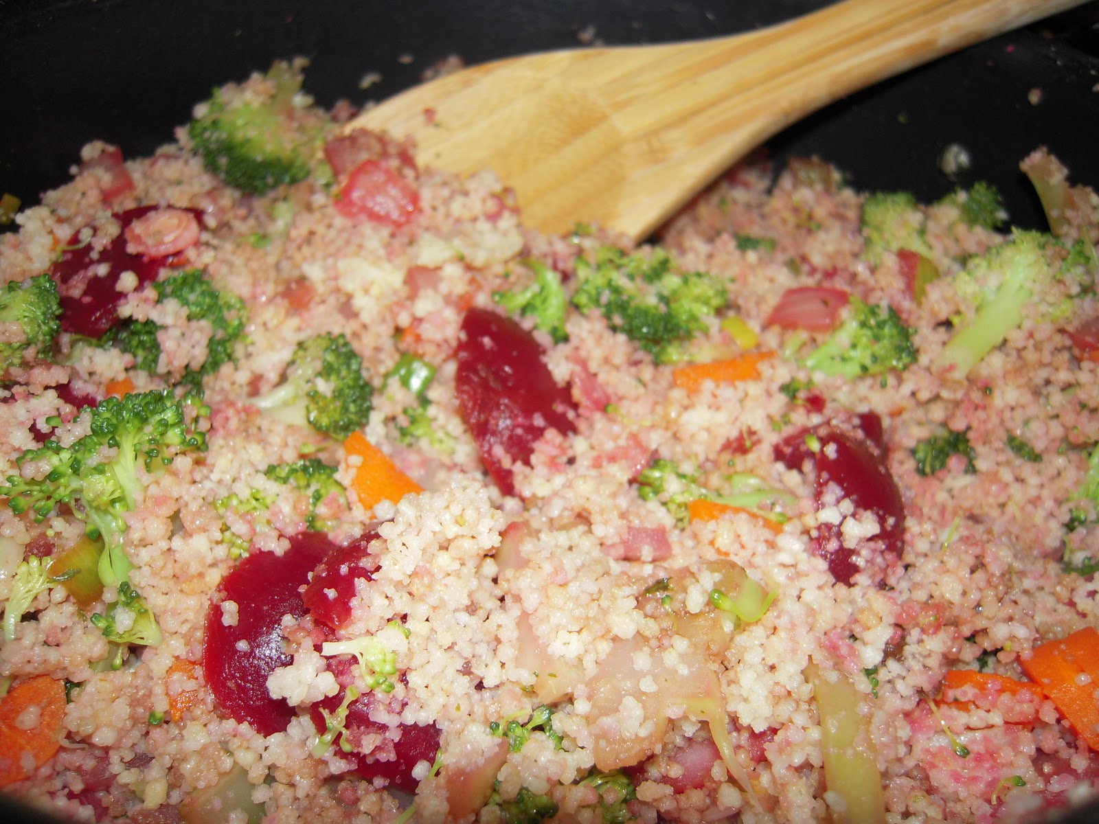 .Cookin.Crafts.: Warm Beet & Broccoli Couscous Salad.