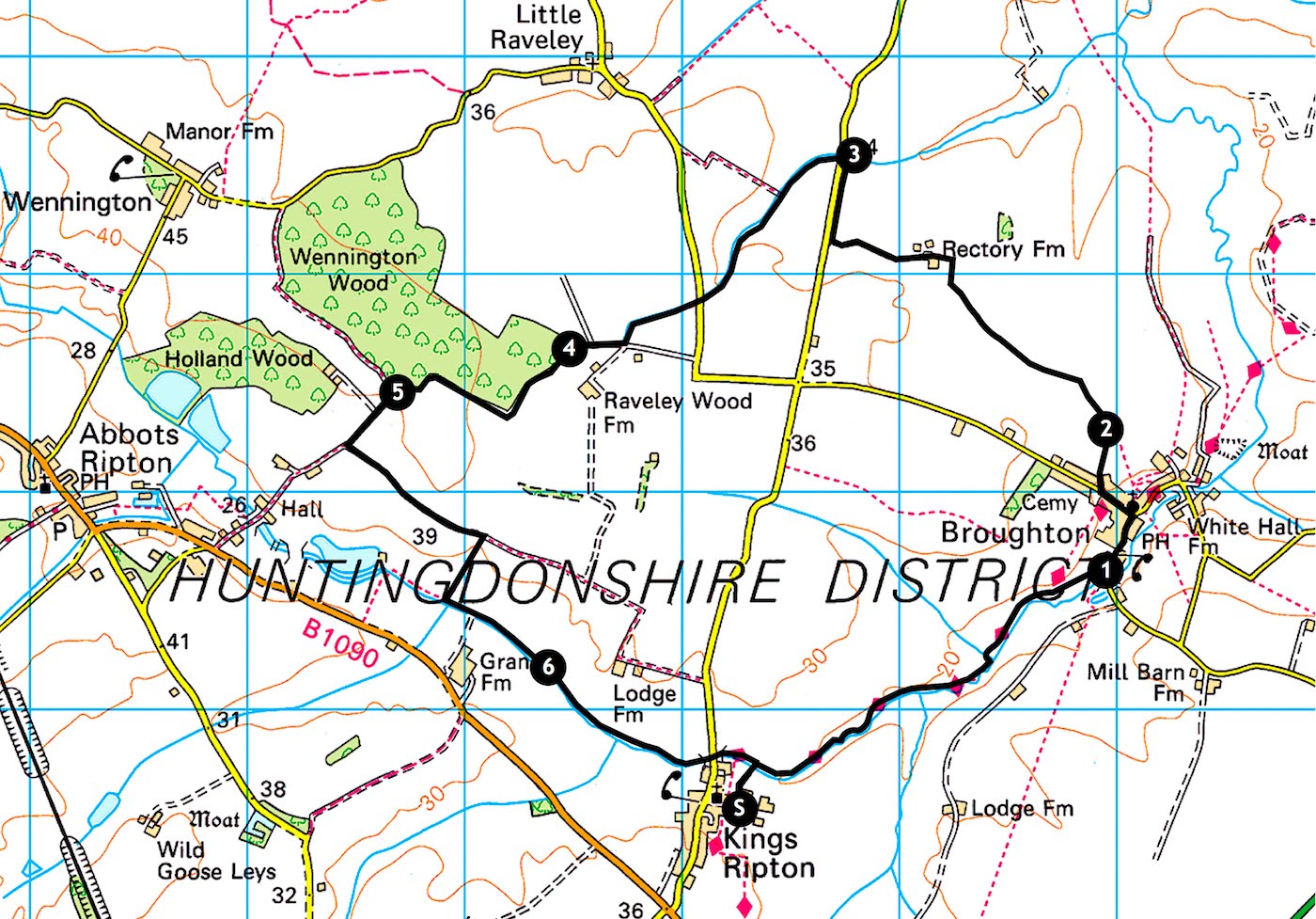 Cambridgeshire walks: Kings Ripton to Abbots Ripton Estate