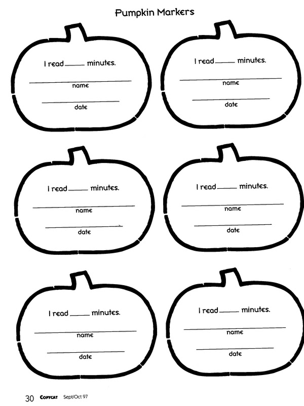 ELEMENTARY SCHOOL ENRICHMENT ACTIVITIES: PUMPKIN READING